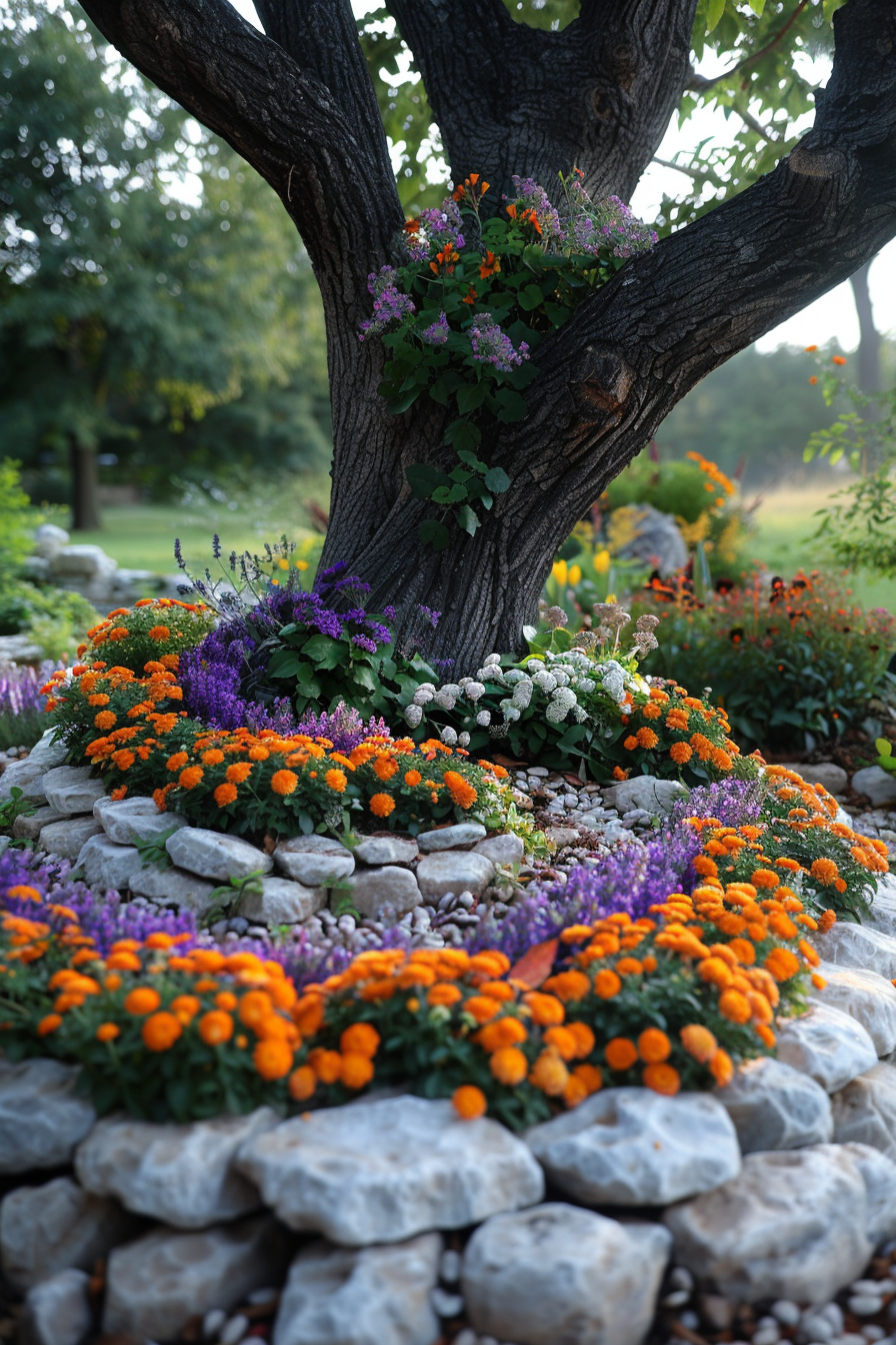 10 Tree-Surrounding Flower Bed Designs to Elevate Your Yard’s Trees