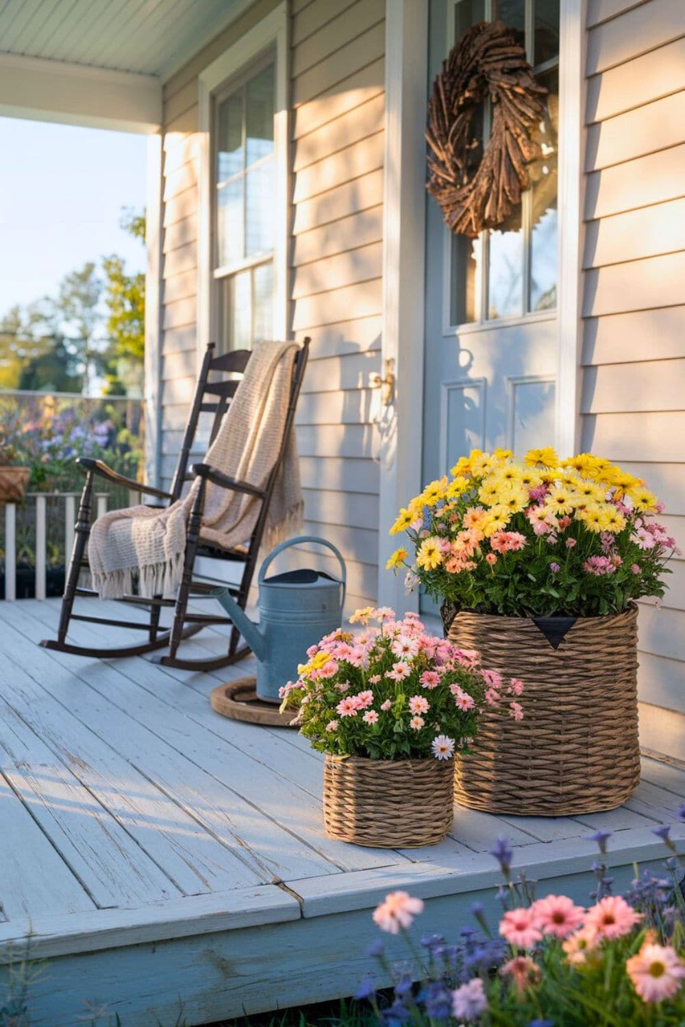 34 Colorful Spring Container Garden Ideas To Brighten Your Front Porch