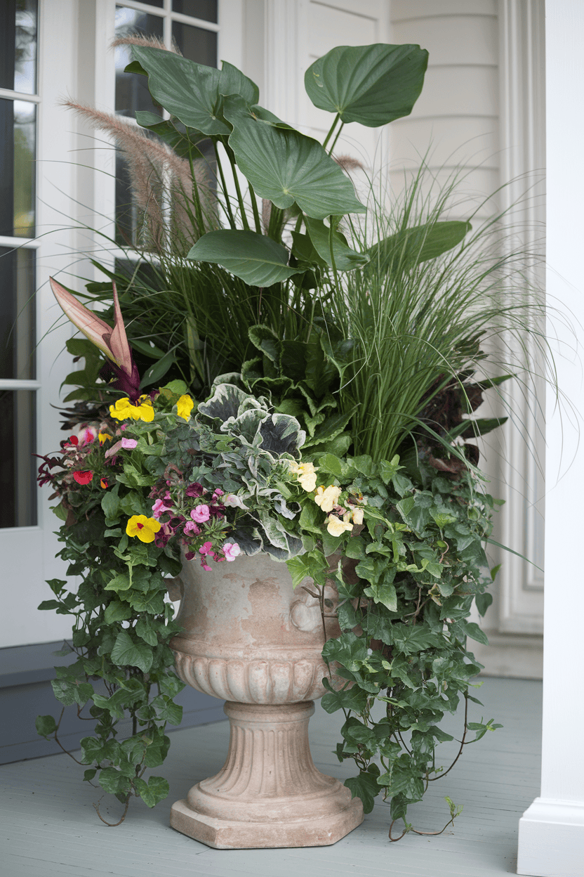 34 Colorful Spring Container Garden Ideas To Brighten Your Front Porch