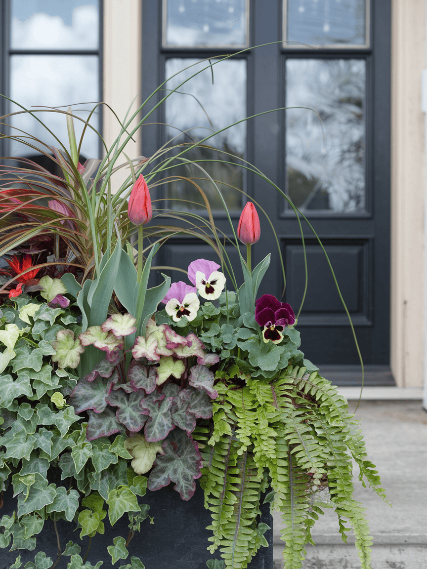 34 Colorful Spring Container Garden Ideas To Brighten Your Front Porch
