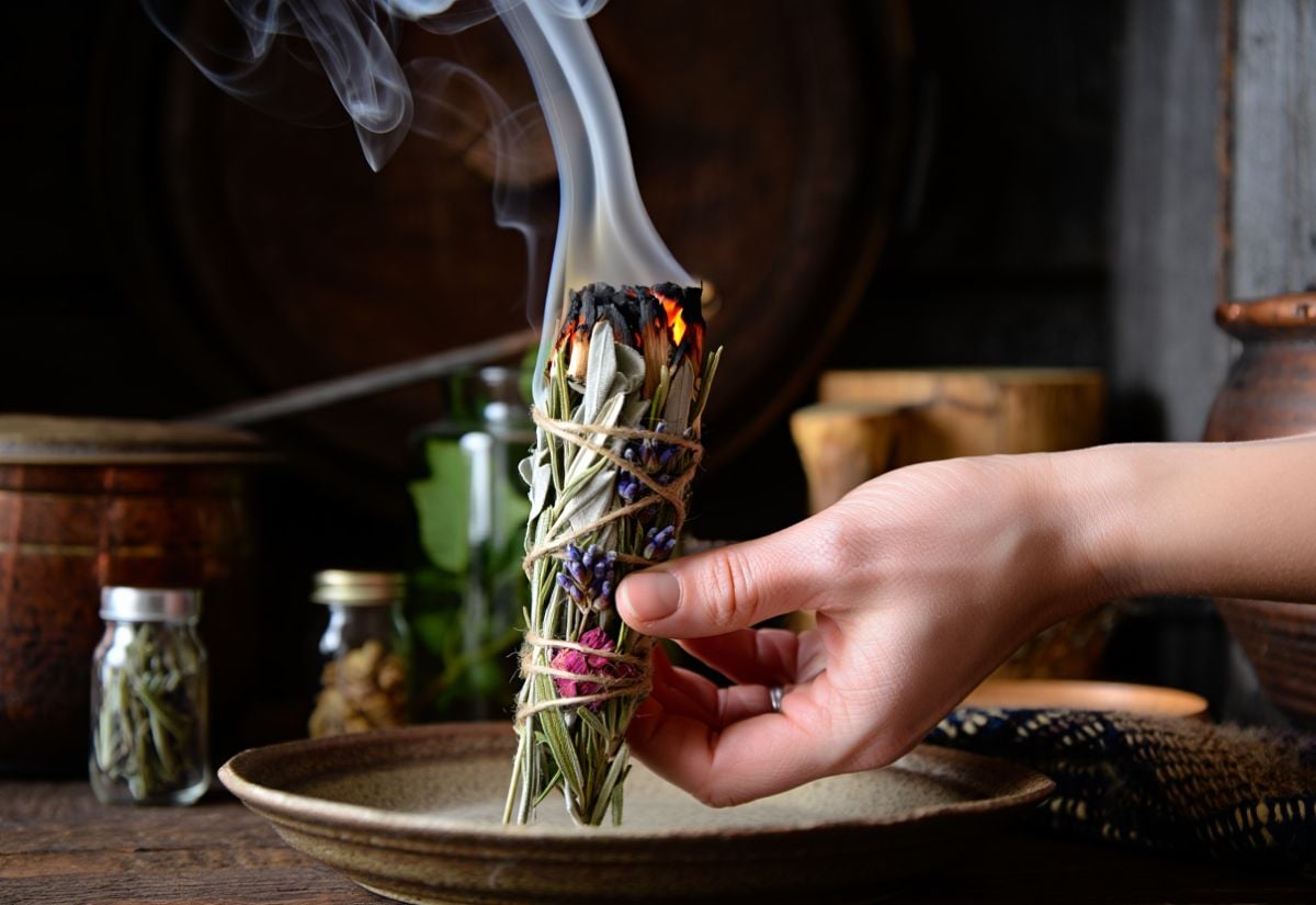 DIY Herbal Smudge Sticks with Sage, Rosemary, Lavender, and Rose
