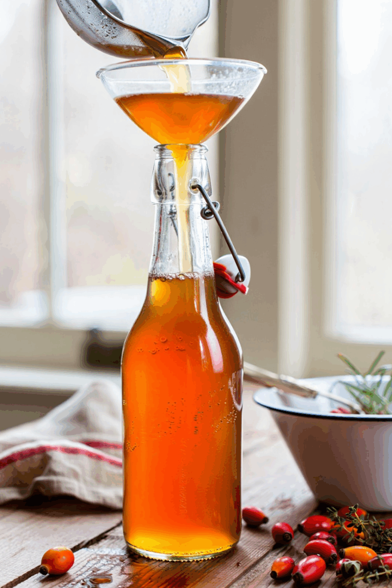 No Sugar Rosehip Syrup From Wild Forged Rosehips